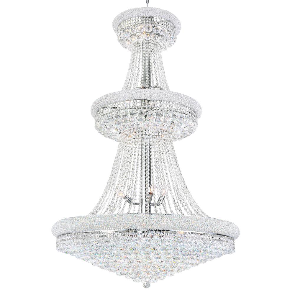 Empire 34 Light Down Chandelier With Chrome Finish : 8001P36C ...